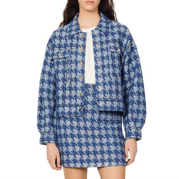 Sandro | Jackets & Coats | Special Sale Sandro Houndstooth Tweed Jacket | Poshmark